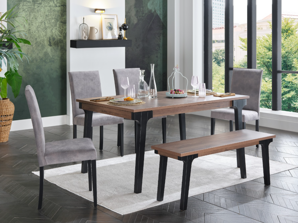 Kennedy Dining Table – Modern Table with Bench | Bellona USA